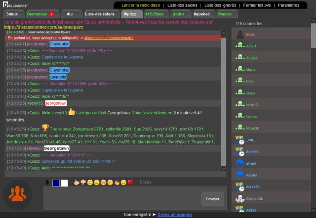 webIRC Client - Dernières Nouveautés (Changelog)